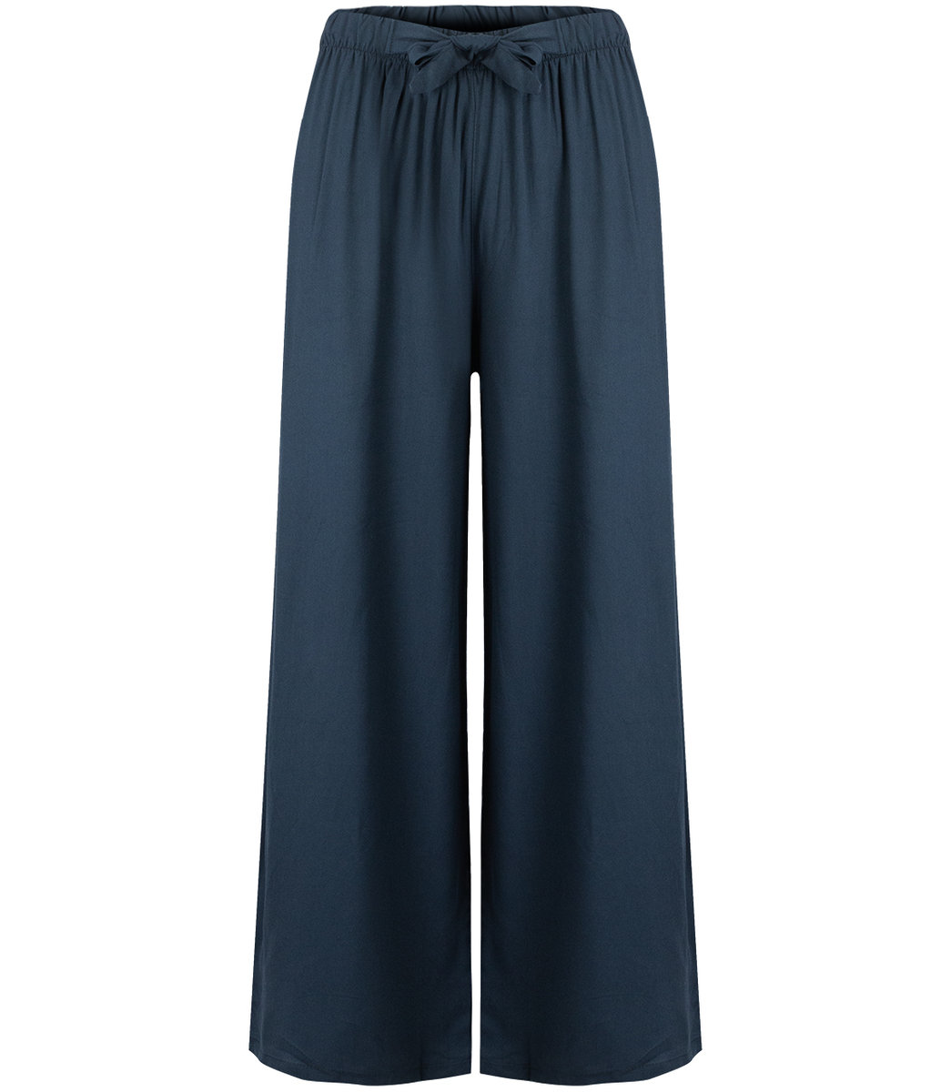 Letnie długie szerokie spodnie kuloty z wiązaniem ROMA-XL - Agrafka ...