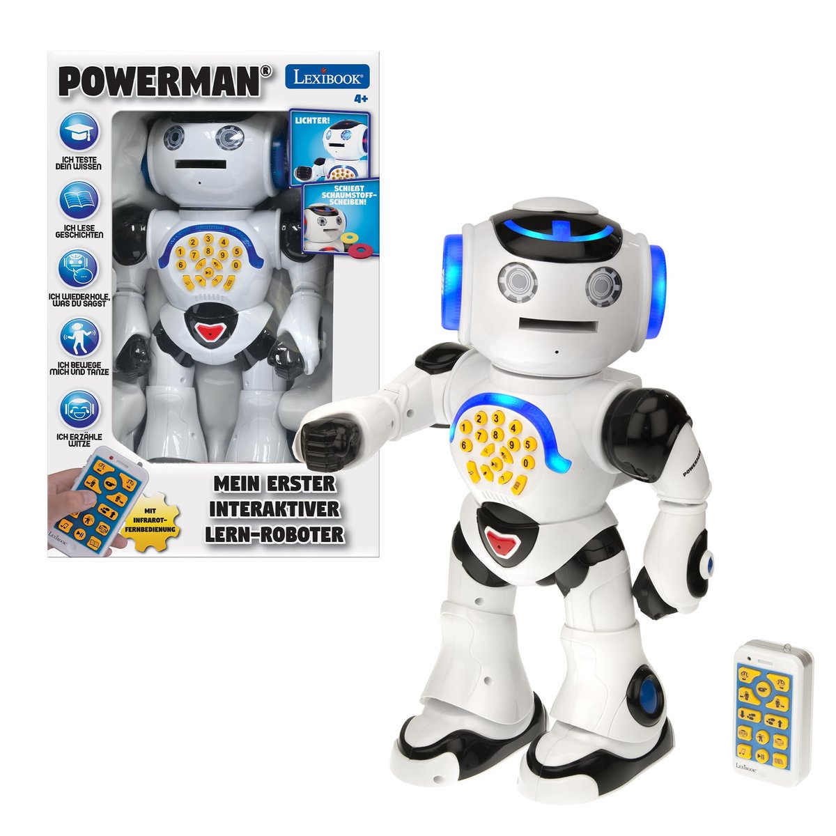 Lexibook Powerman, interaktywny robot edukacyjny do zabawy i nauki po ...