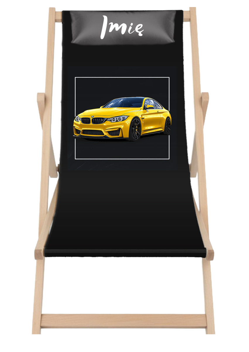 Leżak drewniany Bmw M 48 na urodziny z imieniem i extra poduszką ...