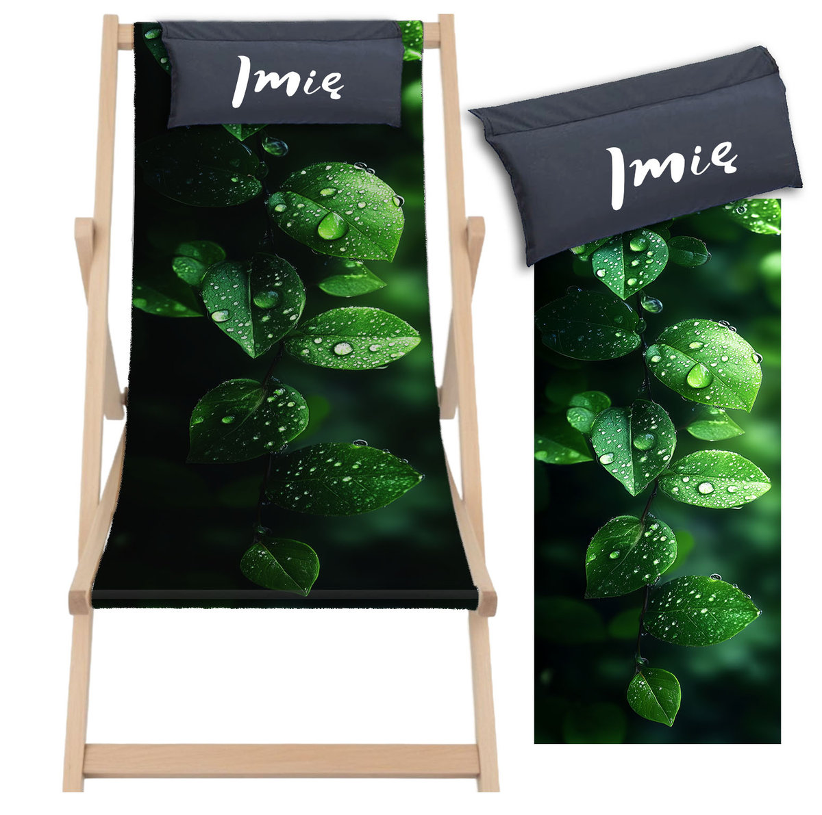 Leżak ogrodowy z grafiką T78 + poduszka - na urodziny 50 latka - UNIQ ...