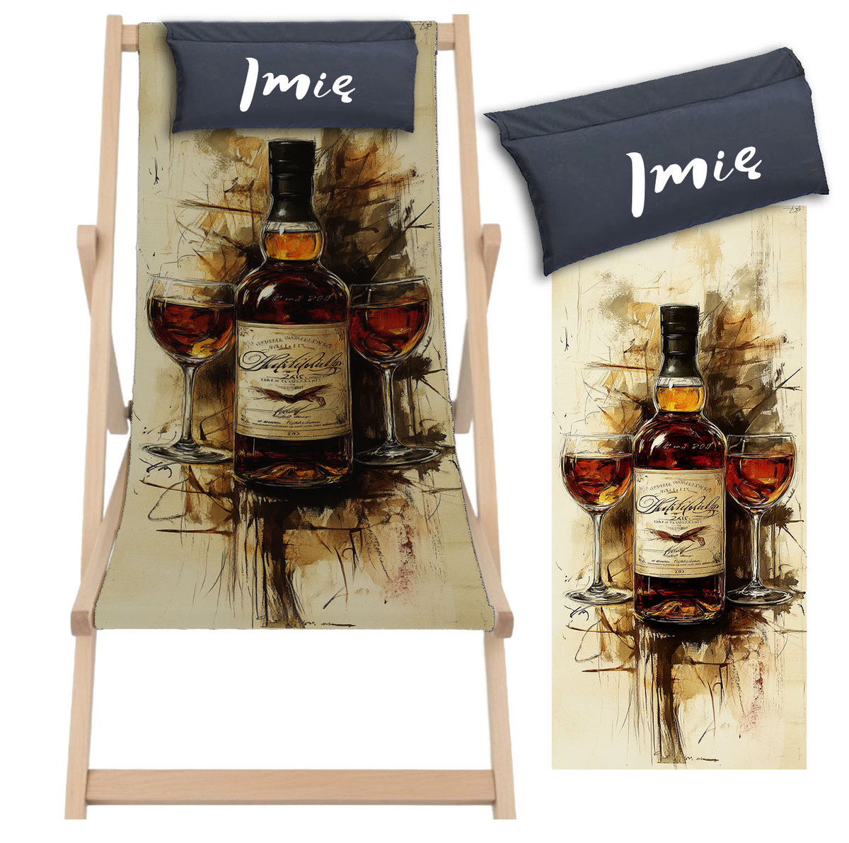 Leżak ogrodowy z grafiką T91 + poduszka - na urodziny 50 latka - Inna ...