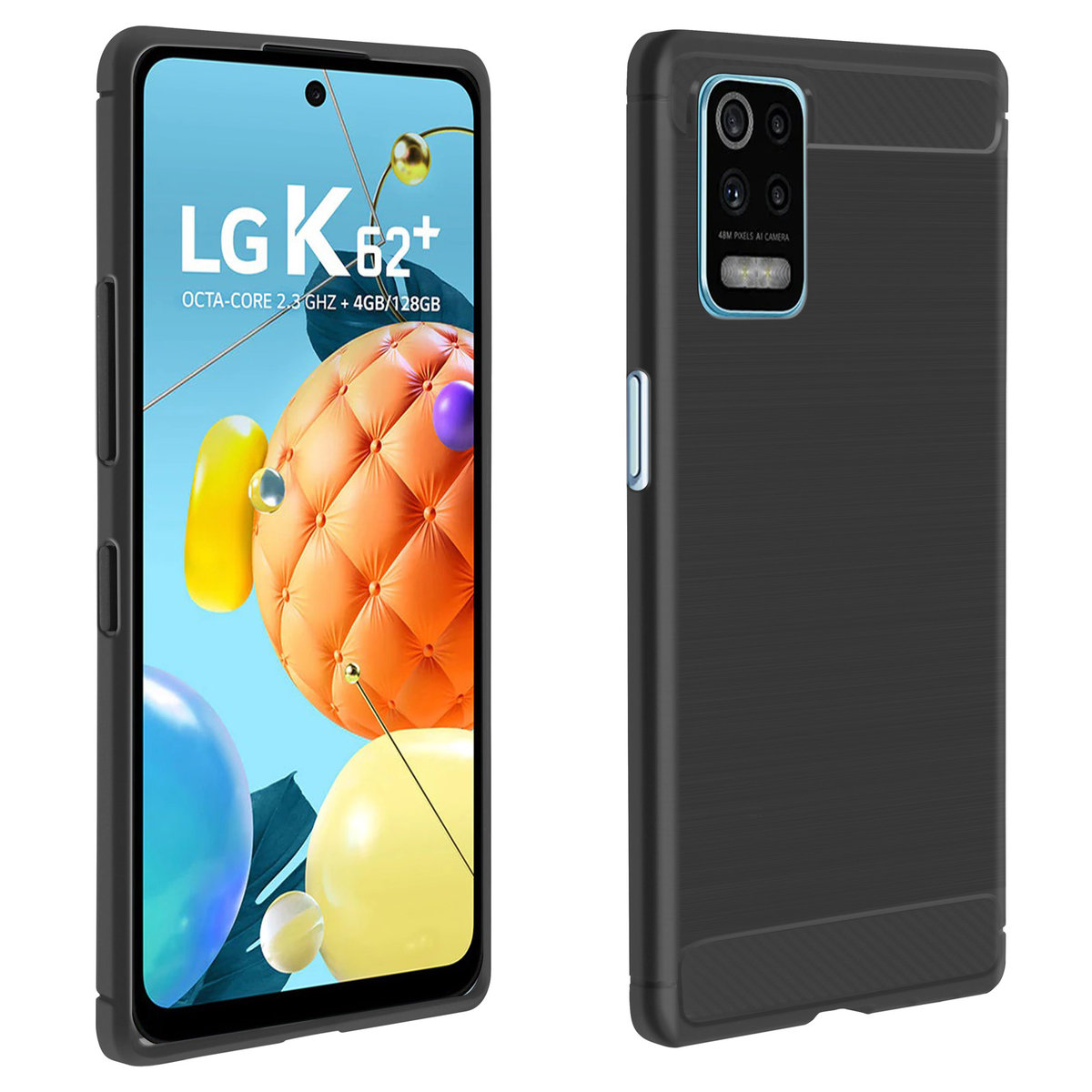 Lg K52 , Lg K62 Elastyczny Wzmocniony Futerał Szczotkowany Efekt Węglowy Czarny - Avizar | Sklep ...