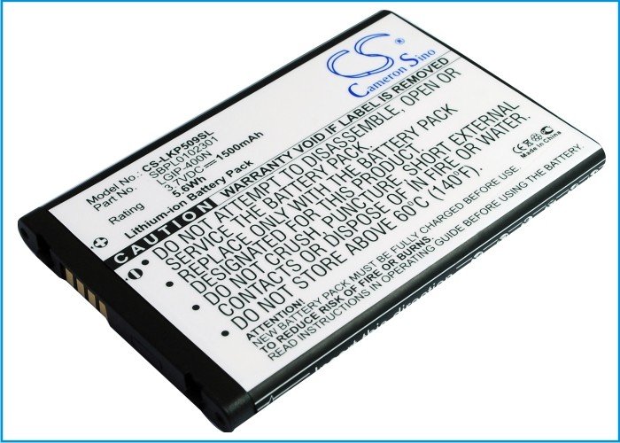 LG P509 / LGIP-400N 1500mAh 5.55Wh Li-Ion 3.7V (Cameron Sino) - Cameron ...
