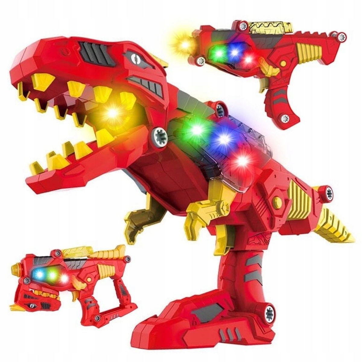 Liberty Imports Dinosaur Toy Gun - 3 w 1 Transformujący T-Rex Blaster z ...