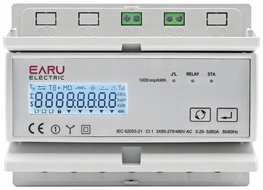 Licznik Energii Earu Ea7361C-Bi 3 Fazy 80A Dwukierunkowy Zigbee Tuya ...
