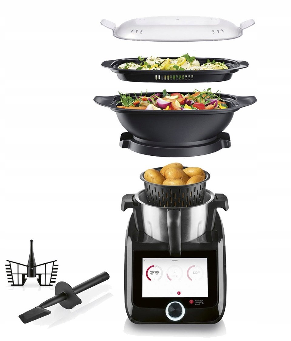 Lidlomix 2025 Monsieur Cuisine Smart Czarny Wi-Fi 11 Funkcji 8-Calowy ...
