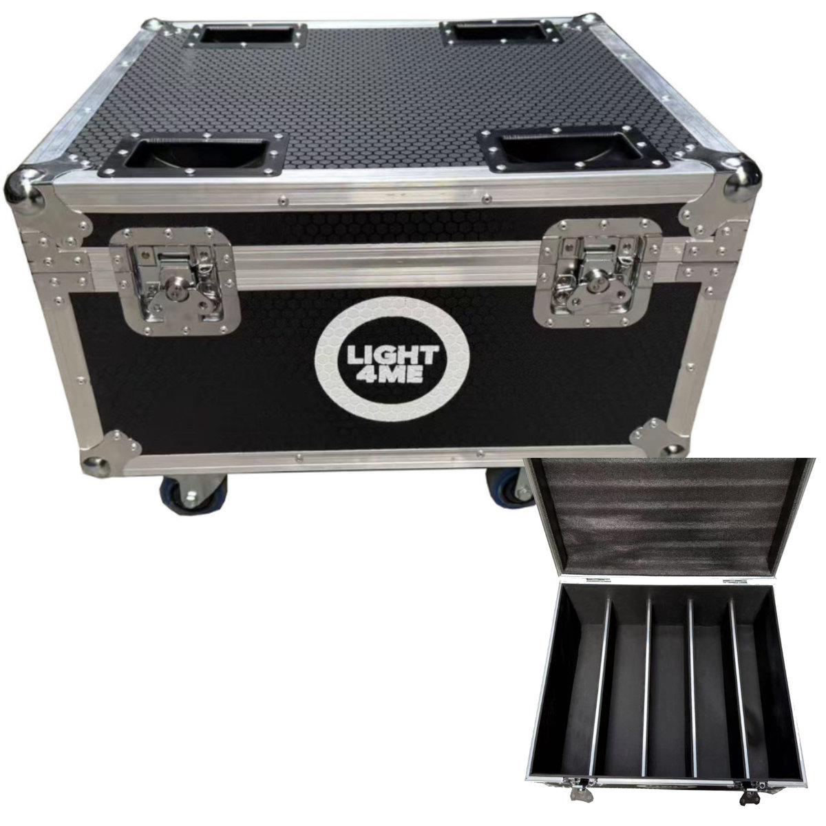 LIGHT4ME VENOM STROBE HEAD CASE 4IN1 solidna skrzynia transportowa na 4 stroboskopy sceniczne ...