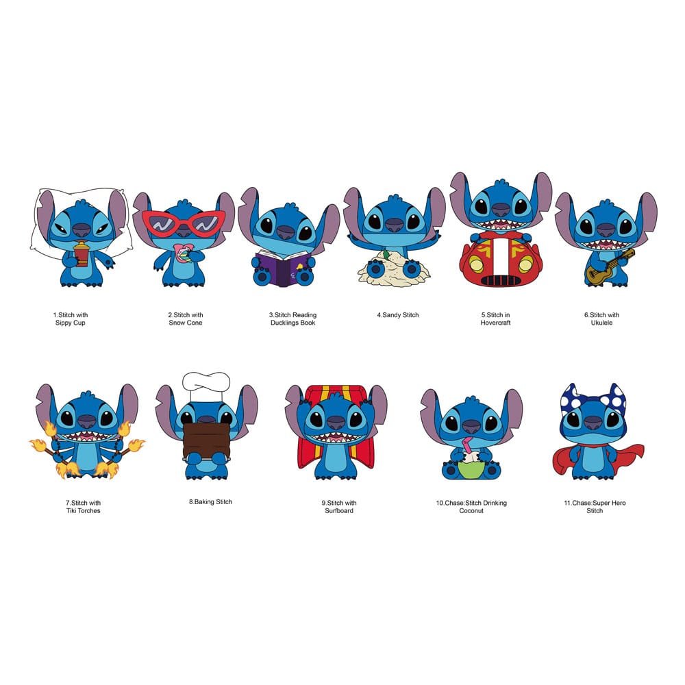 Lilo & Stitch 3D Pvc Bag Clips Series 7 Display (24) - Inna marka ...