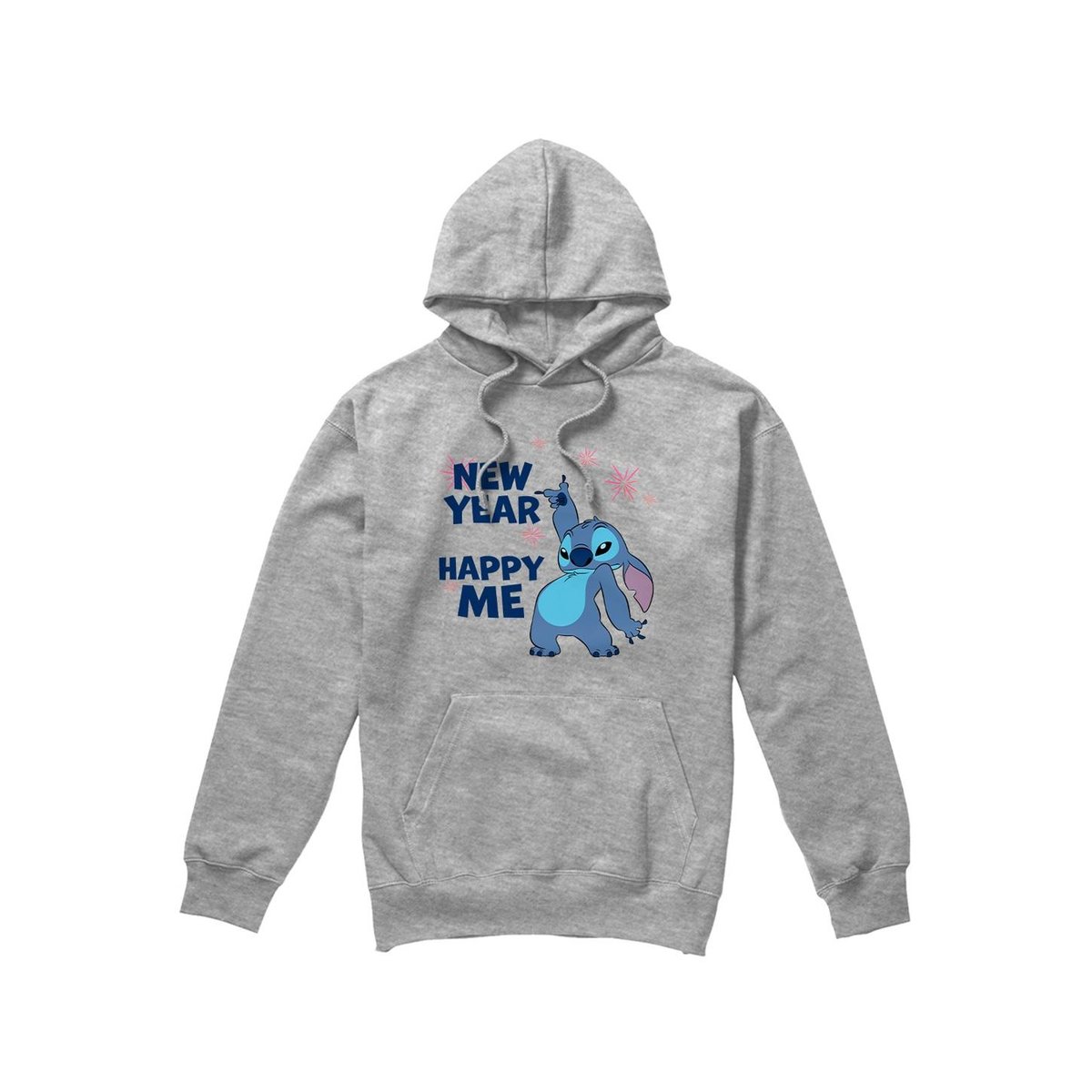 Lilo & Stitch Bluza Z Kapturem Męska New Year, Happy Me (L / Jasnoszary ...