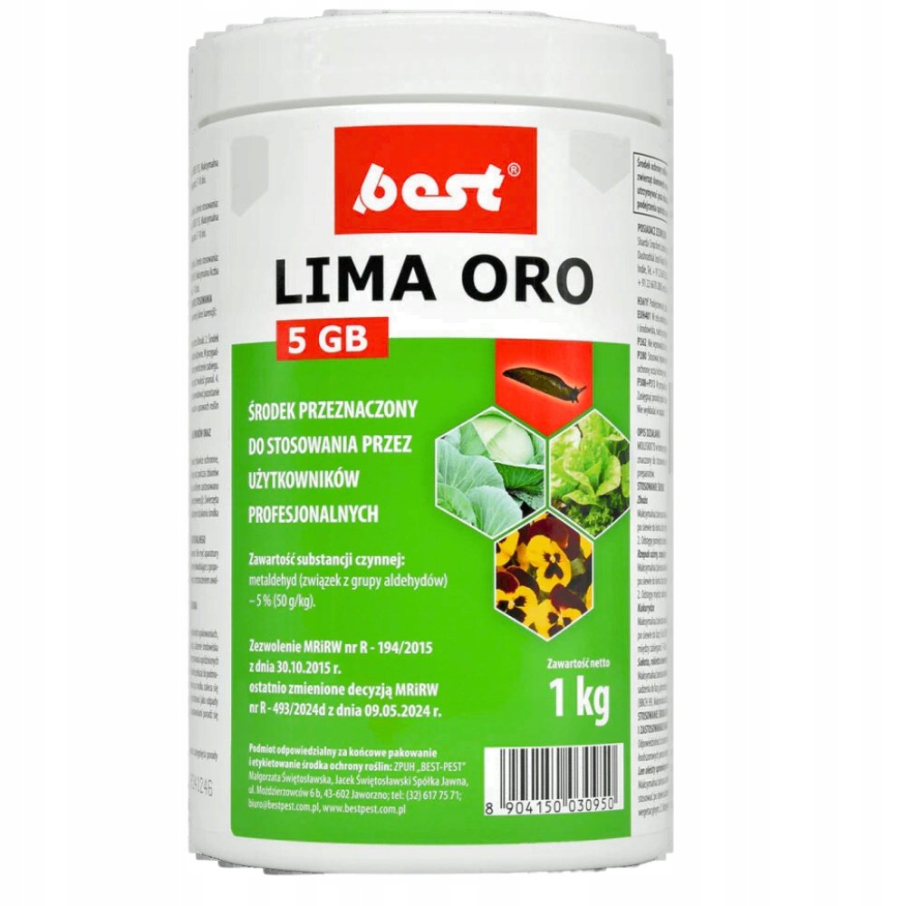 Lima Oro 5GB 1kg Best zwalcza ślimaki SKUTECZNY NA ŚLIMAKI ŚLIMAK ...