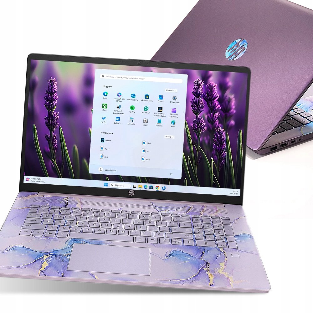 LIMITOWANY Laptop HP 17 QUAD 16GB 512SSD HD+ PODŚ-KL TOUCH USB-C W11 ...