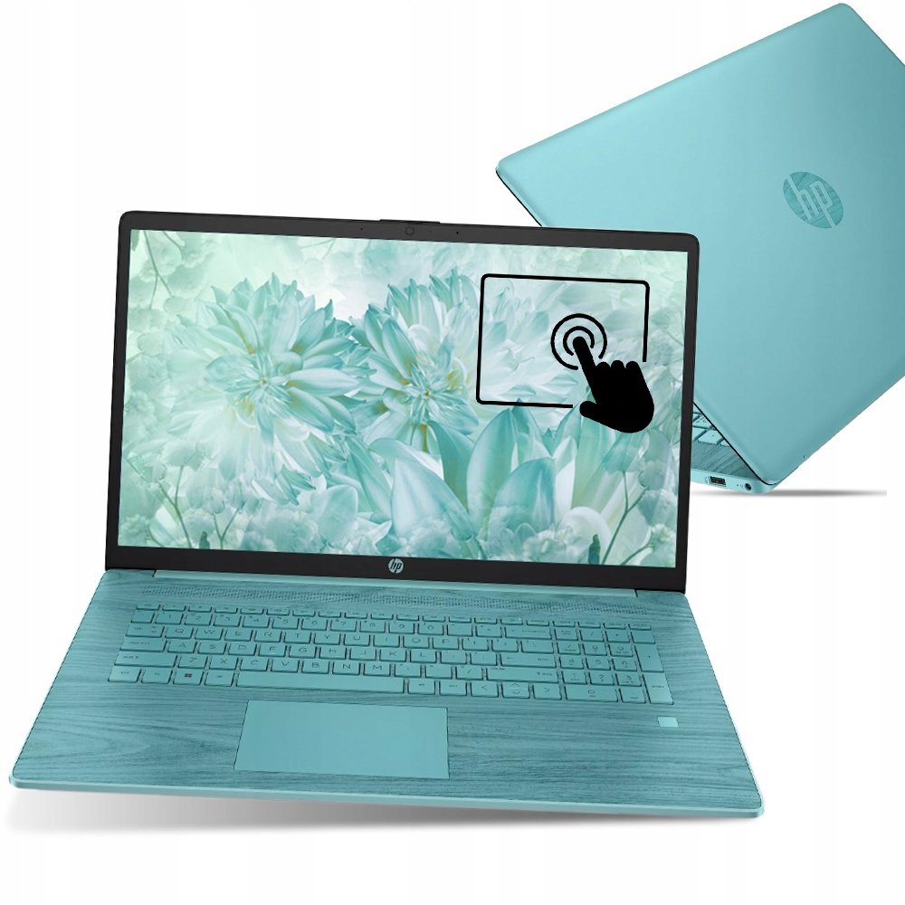 LIMITOWANY Laptop HP 17 QUAD 16GB 512SSD HD+ TOUCH PODŚ-KL USB-C W11 ...