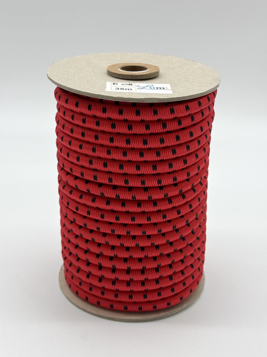 Lina gumowa elastyczna, Ekspandor Czerwony 8mm x 35m na SZPULI - Lumi - producent | Sklep EMPIK.COM