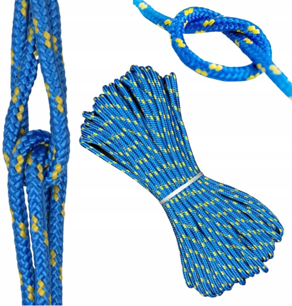 Lina Polipropylenowa 12mm Pleciona Mocna Żeglarska Ogrodowa Sznur 12mm 20m - Kolorowe Motki ...