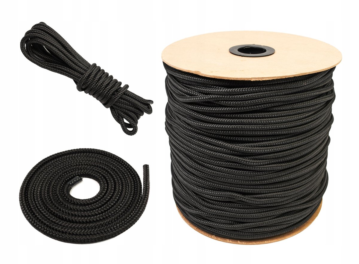 LINA POLIPROPYLENOWA CZARNA LINKA ŻEGLARSKA PLECIONA 14mm 50M - Inna marka | Sport Sklep EMPIK.COM