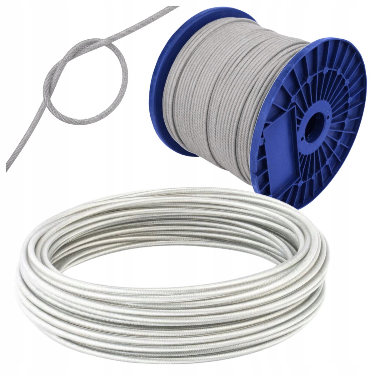 Lina Stalowa Pcv 3Mm 1 Mb Ocynkowana Linka W Osłonie Ocynk Lina Otulina - Mimet | Sklep EMPIK.COM