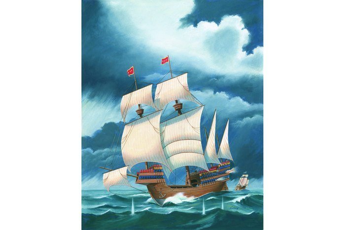 Lindberg, (USA) -Żaglowiec Santa Catarina Santa Catarina Sailing Ship ...