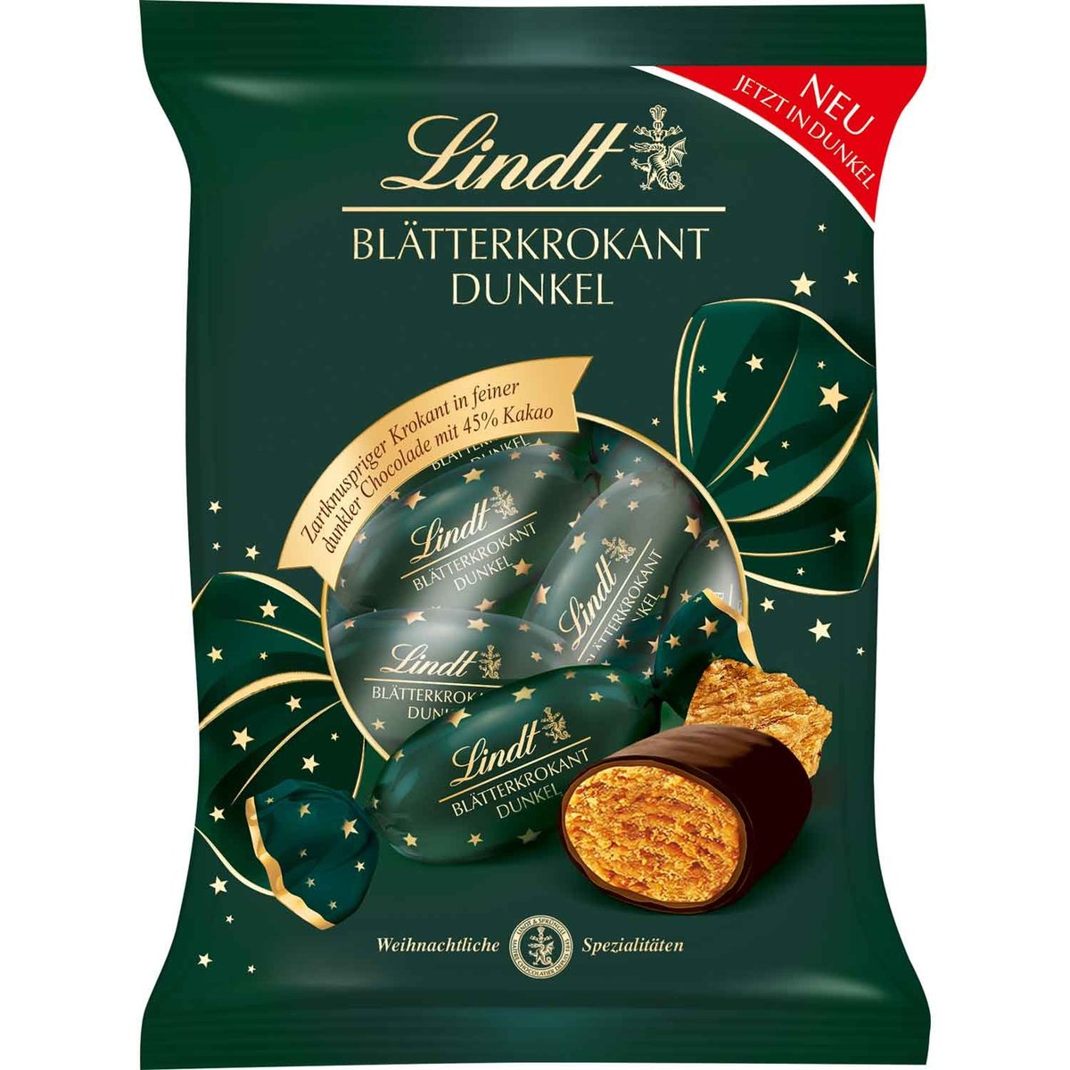 LINDT Blatterkrokant Dunkel chrupiące praliny w gorzkiej czekoladzie 90g 5 sztuk - Lindt | Sklep ...