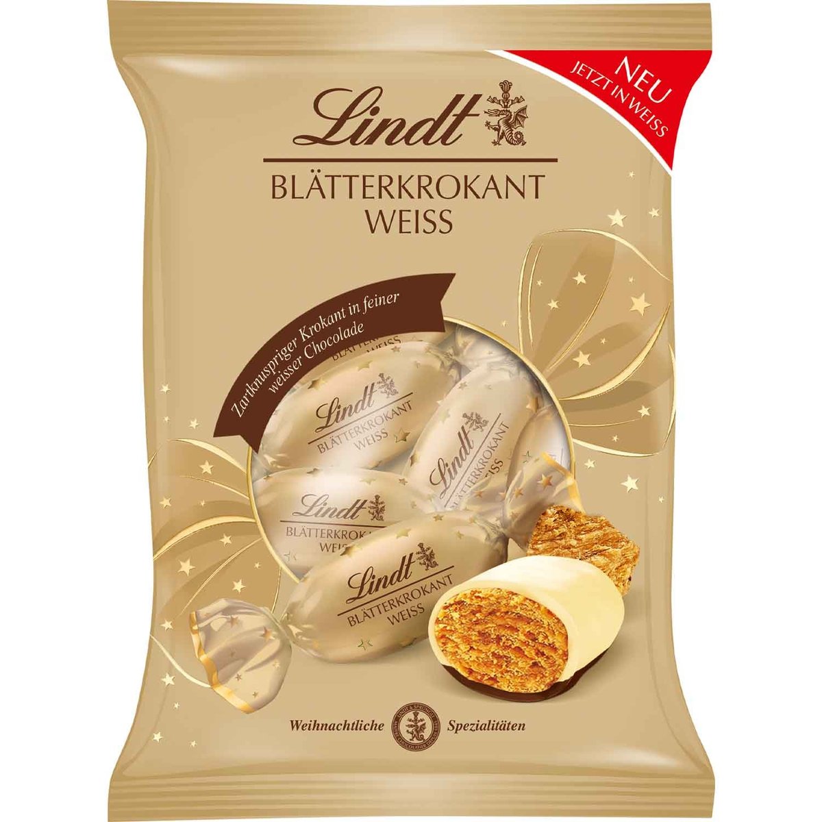 LINDT Blatterkrokant Weiss chrupiące praliny biała czekolada 90g 5 sztuk - Lindt | Sklep EMPIK.COM