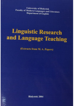 Linguistic Research and Language Teaching - | Książka w Empik