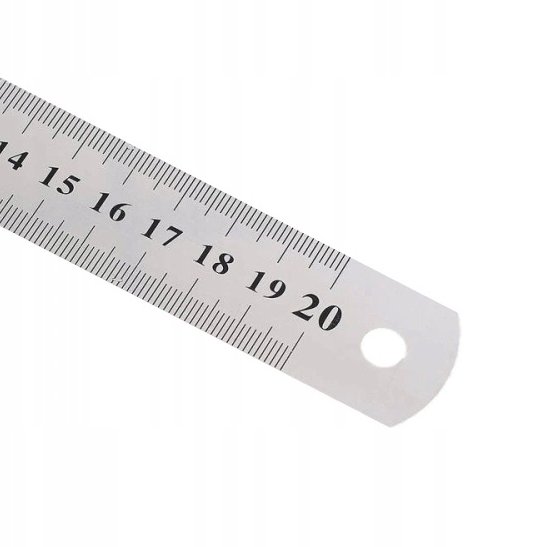 Linijka Metalowa Giętka Dwustronna Precyzyjna 20Cm - inna (Inny ...