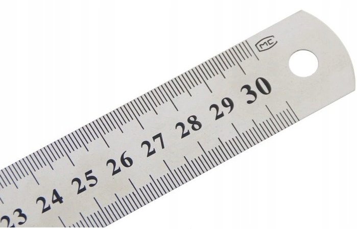 Linijka Metalowa Stalowa 30cm Linijka 300mm PRZYMIAR LINIOWY - inna ...