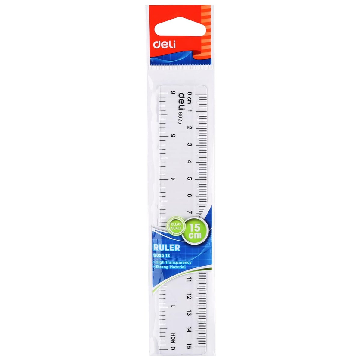 Linijka szkolna biurowa trwała 15 cm DELI 15 cm - DELI | Sklep EMPIK.COM