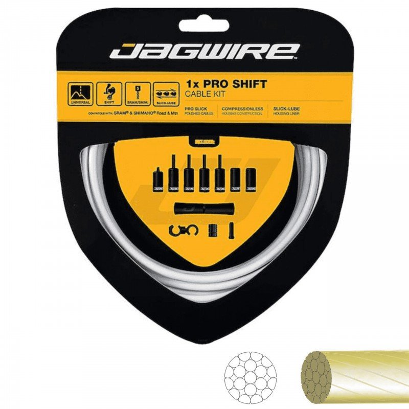 Linka przerzutki z pancerzem JAGWIRE PRO SHIFT x1szt linka niedzewna, biały - Jagwire | Sport ...