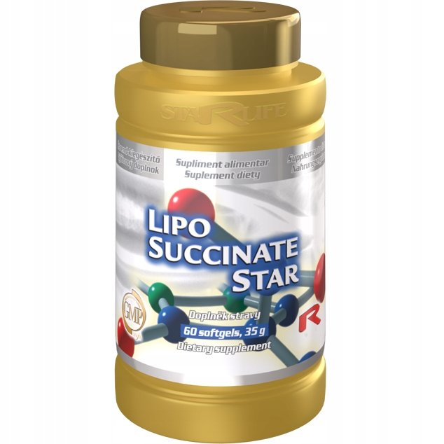 LIPO SUCCINATE STAR Starlife - kwas alfa-liponowy + wit. E efekt anti ...