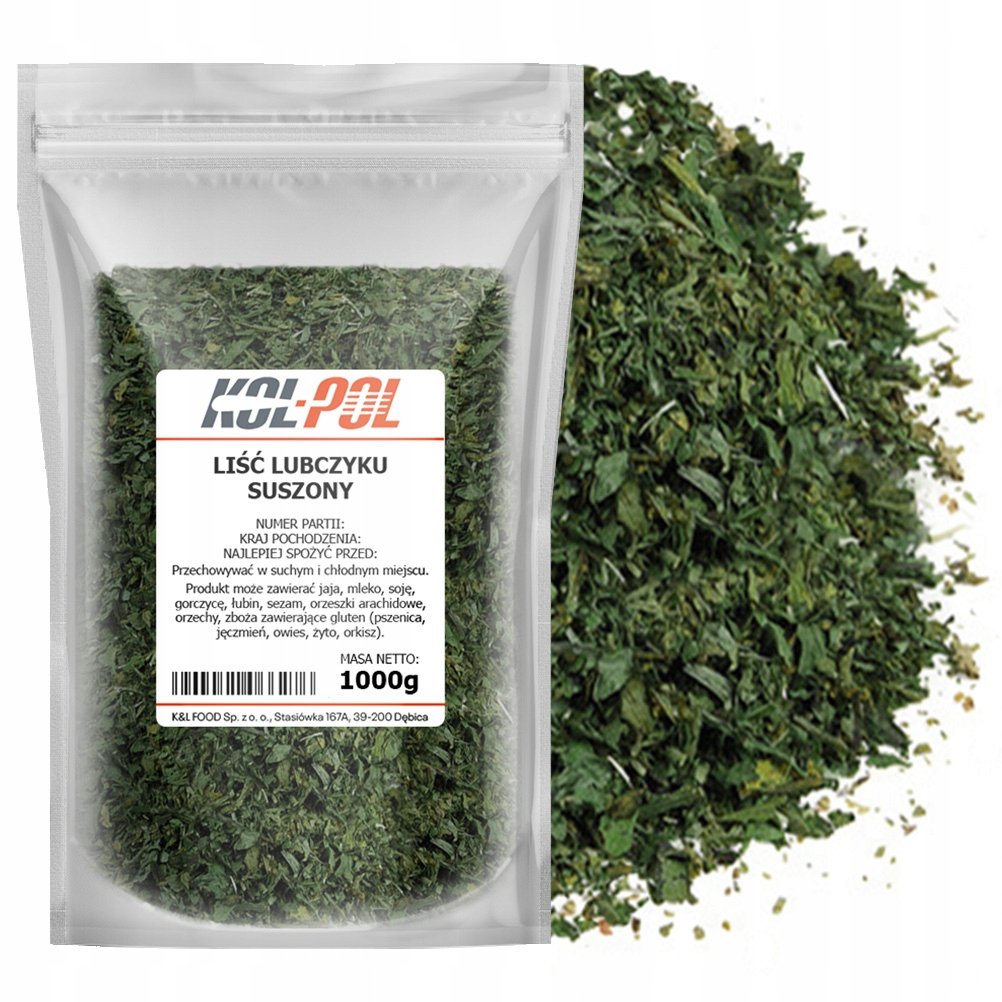 LIŚĆ LUBCZYKU 1kg Suszony lubczyk liście naturalny aromatyczny Kol-Pol ...