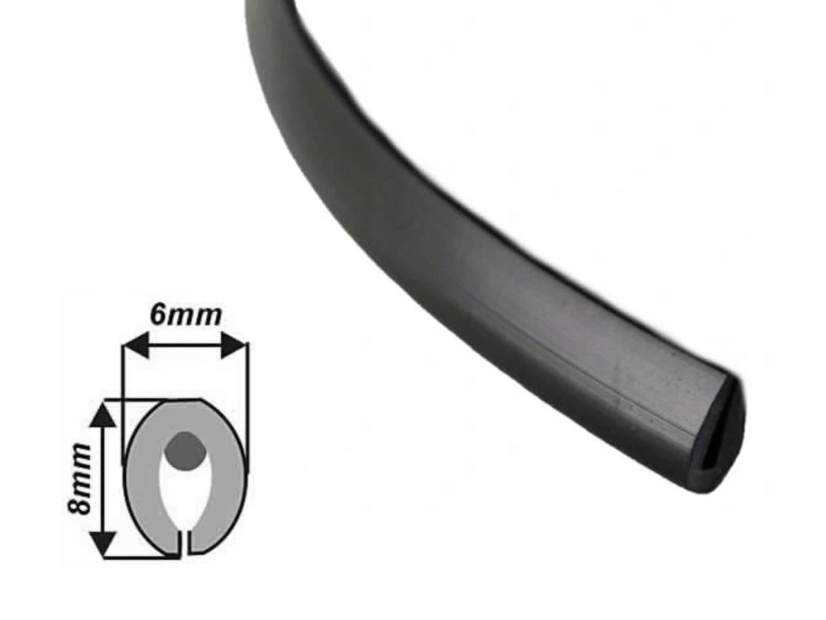 Listwa krawędziowa rantowa czarna 8x6mm 8m - Inna marka | Motoryzacja EMPIK