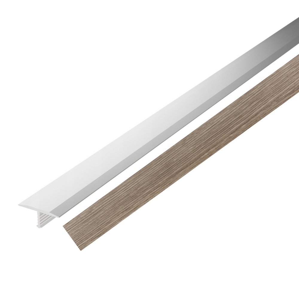 LISTWA PROGOWA ALUMINIOWA PROFIL ŁĄCZENIOWY TEOWNIK 18LUM. 186CM DĄB ...