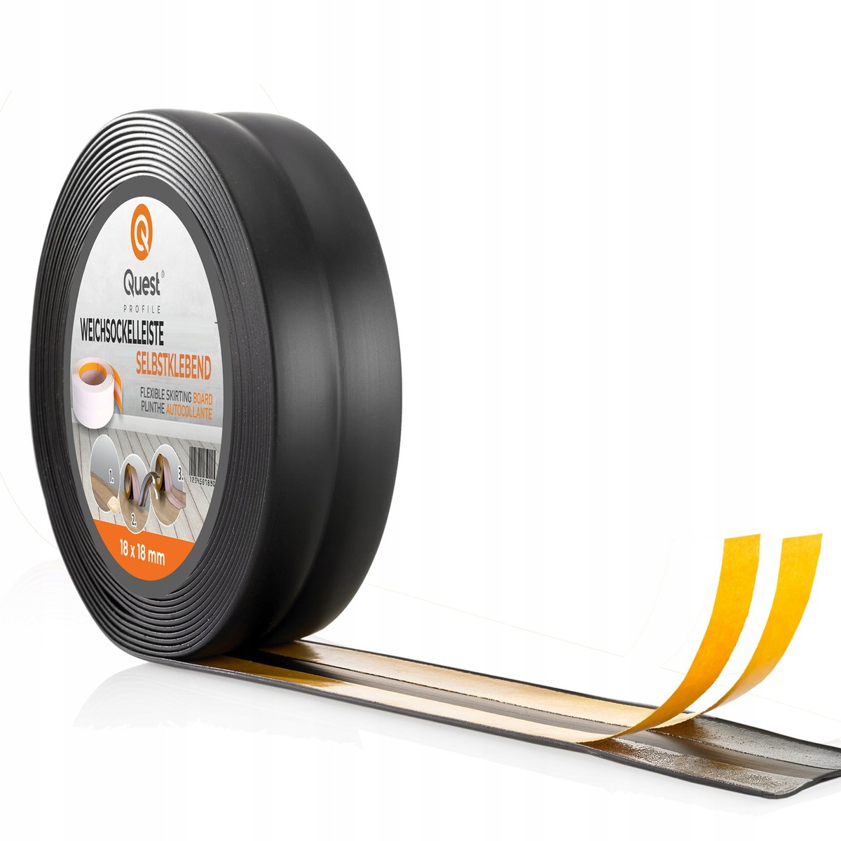 Listwa taśma wykończeniowa samoprzylepna czarna PCV 30x30mm 5m - Inna ...