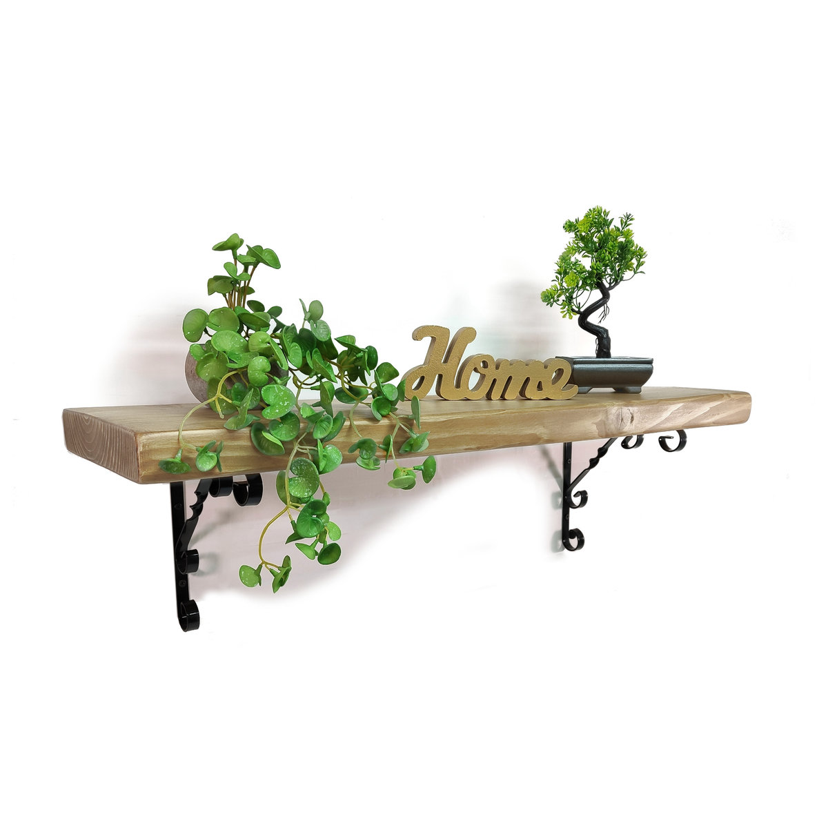 Lite Drewno Gruba Półka Drewniana Jasny Dąb 170mm x 150cm Wspornik WO ...