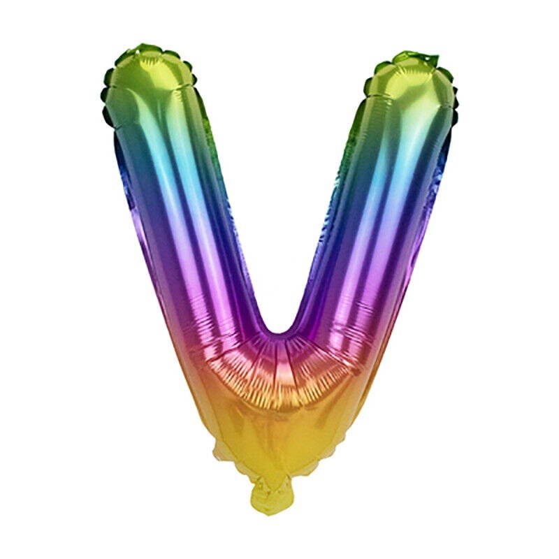 Litera Balon foliowy Tęczowe Litery Alfabet 40cm - V - del-sol | Przyjęcia i okazje w Sklepie ...