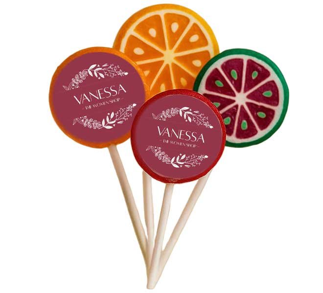 Lizaki owocowe gadżety z logo reklamowe 100szt - Inna marka | Sklep ...