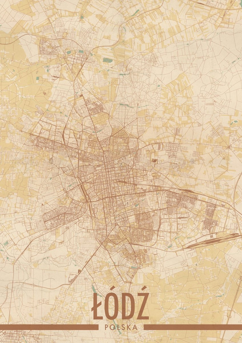 Łódź Mapa Miasta - plakat A1 59,4x84,1 cm - inna (Inny) | Sklep EMPIK.COM