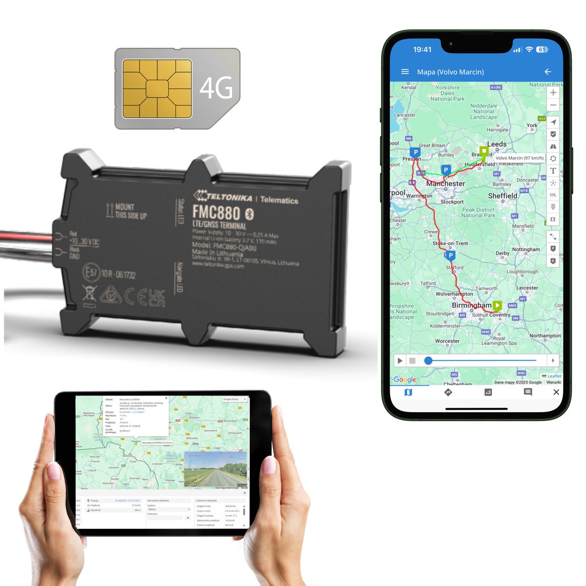 Lokalizator GPS Teltonika FMC880 4G LTE z aplikacją CARGOGPS - Cargo ...