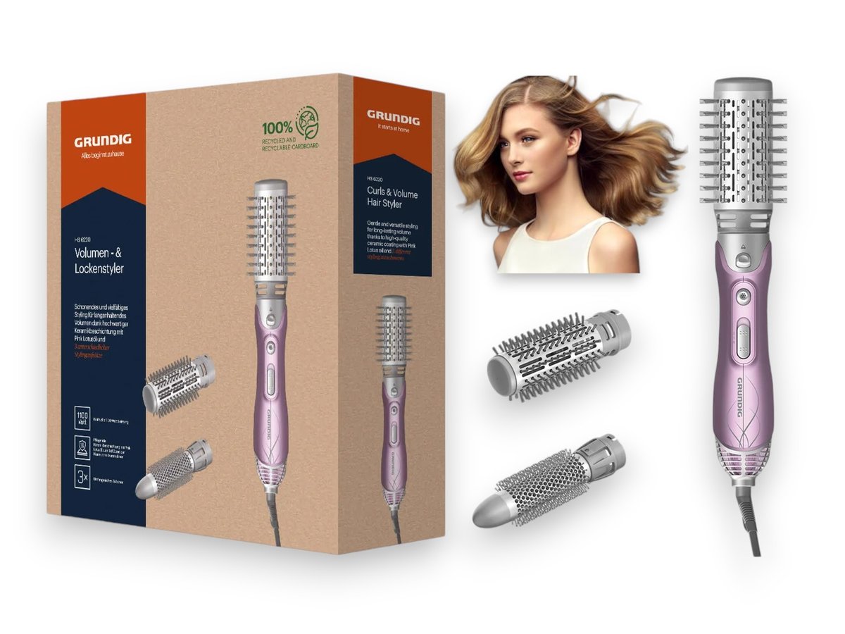 LOKÓWKA SUSZARKA DO WŁOSÓW CERAMICZNA OBJĘTOŚĆ GRUNDIG HS 6220 1100W ...