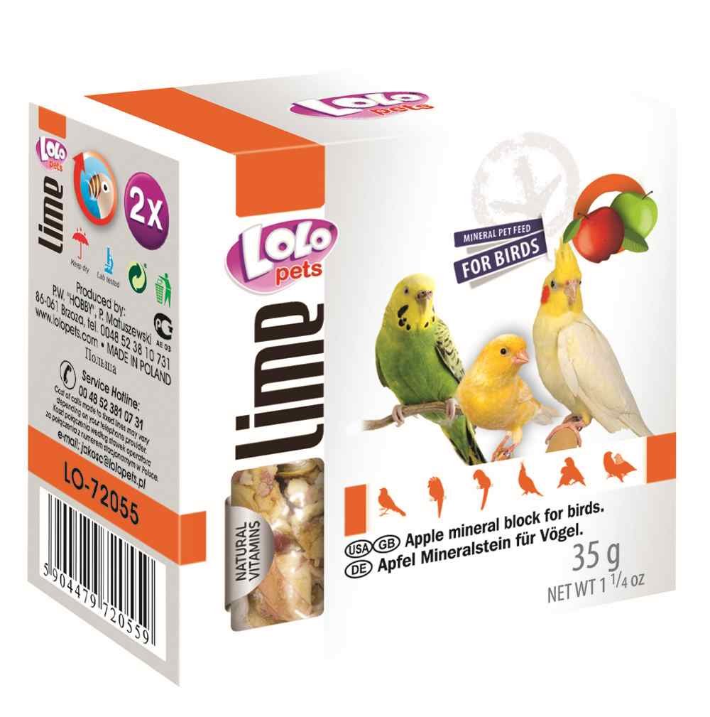 LOLO PETS LOLO LINE - Wapienko Kostka JABŁKOWA wapienna Z MUSZLAMI- dla ...