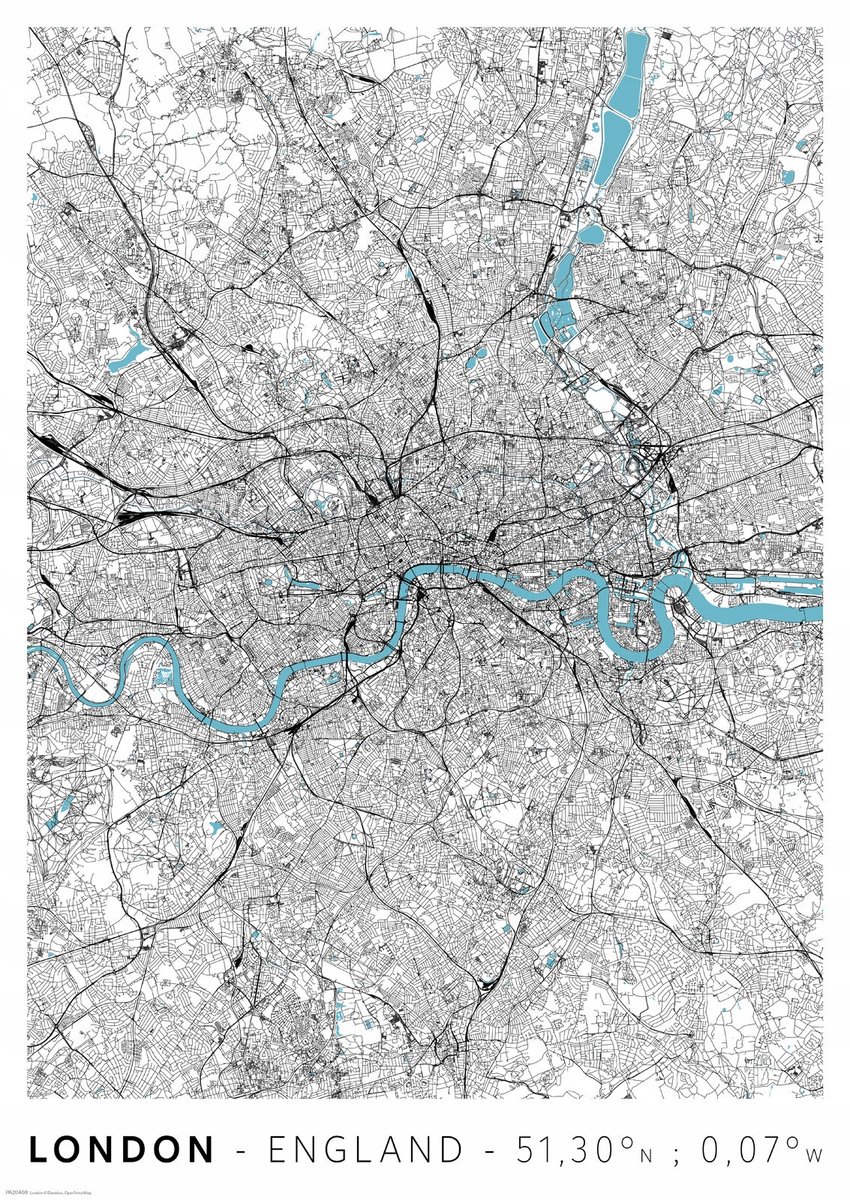 Londyn Mapa Miasta - plakat A2 42x59,4 cm - inna (Inny) | Sklep EMPIK.COM