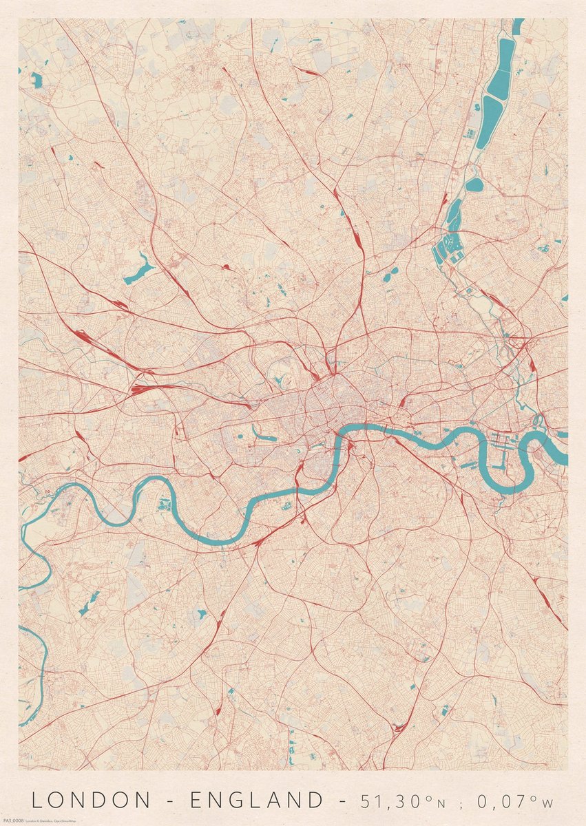 Londyn Mapa Miasta - plakat A3 29,7x42 cm - inna (Inny) | Sklep EMPIK.COM