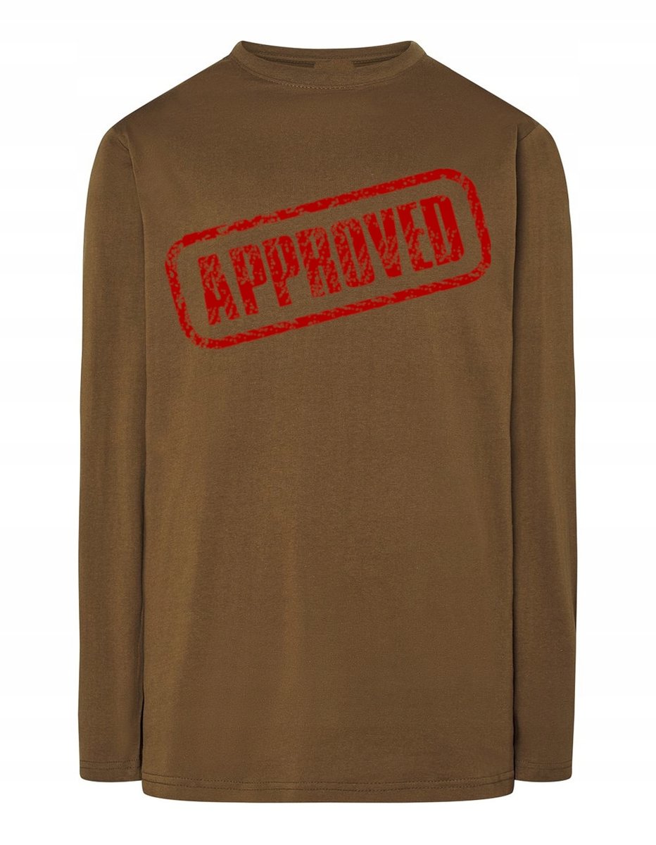 Longsleeve męski nadruk napis APPROVED r.M - Inna marka | Moda Sklep ...