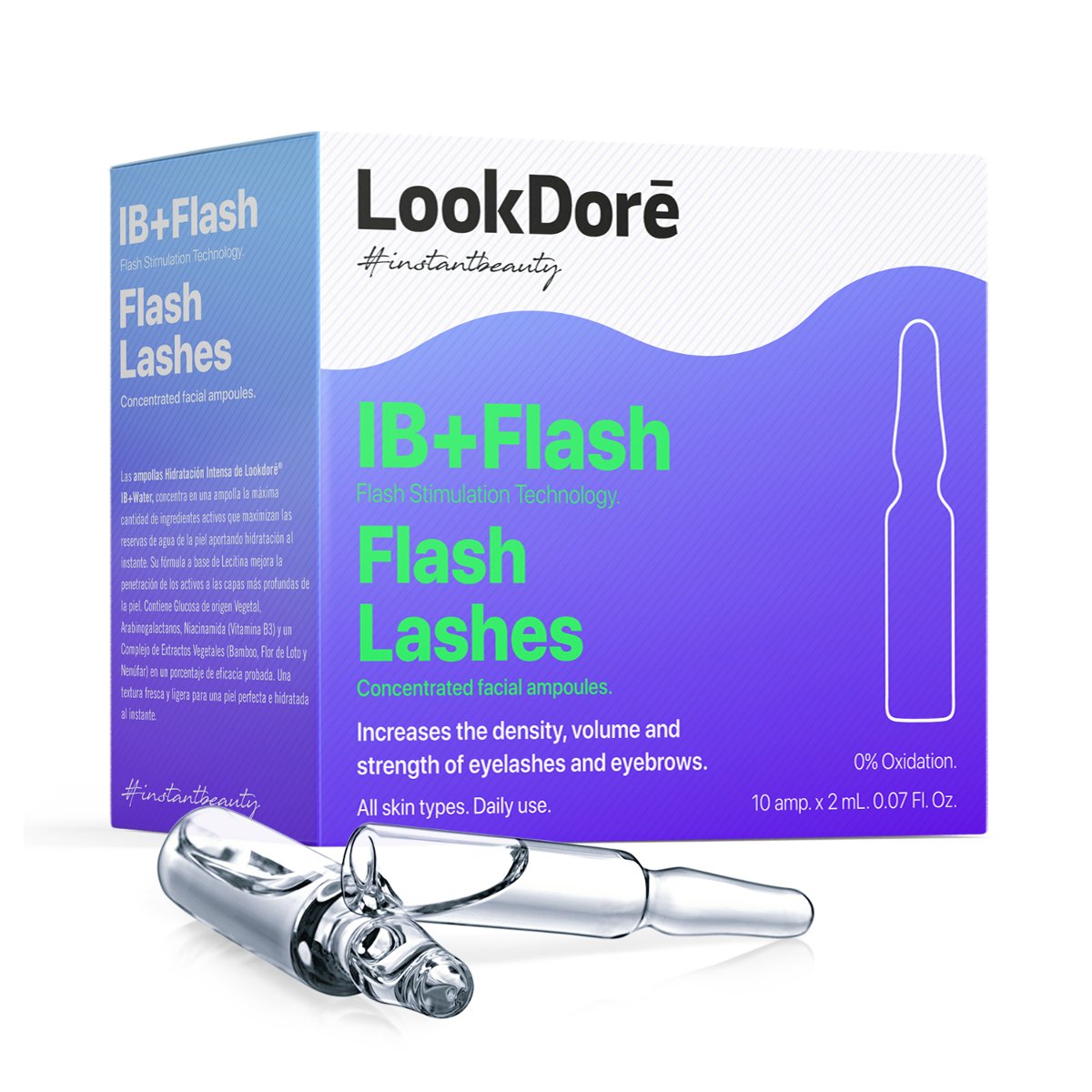 LookDoré, IB+Flash Flash Lashes, Skoncentrowane ampułki wydłużające ...