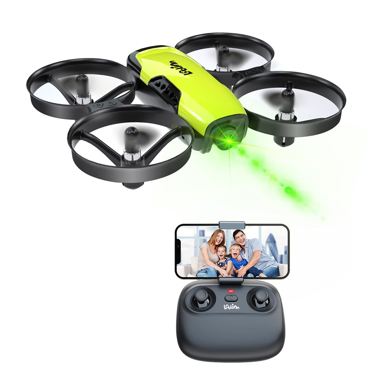 Loolinn | Dron Z Kamerą Dla Dzieci - Mini Dron Zdalnie Sterowany, Czas ...