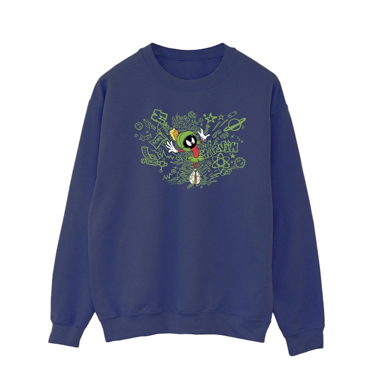 Looney Tunes Bluza Męska ACME Doodles Marvin Martian (L / Granatowy ...