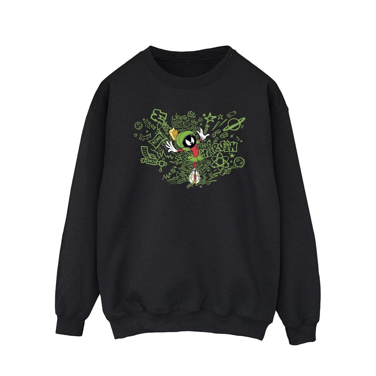 Looney Tunes Bluza Męska ACME Doodles Marvin Martian (XXXXXS / Czarny ...