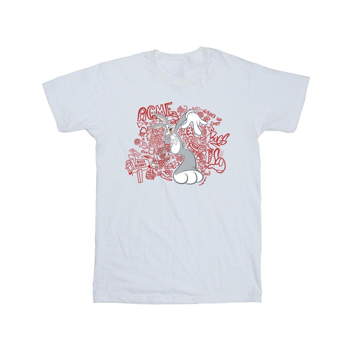 Looney Tunes Koszulka Chłopięca ACME Doodles Bugs Bunny (104 / Ciepły Biały) - LOONEY TUNES ...