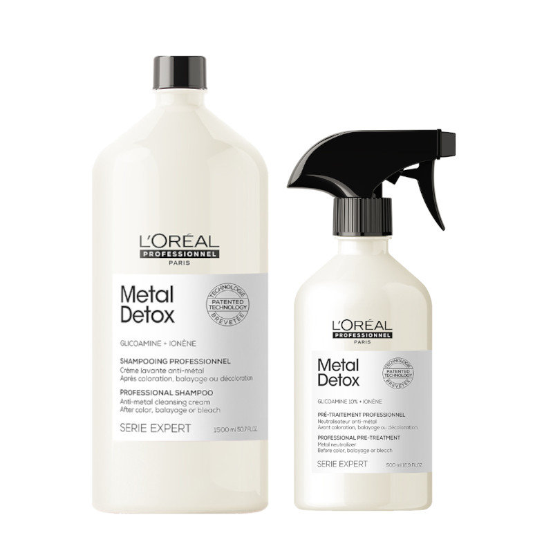 Loreal Metal Detox szampon 1500ml + Metal Detox Pre-Treatment spray ...