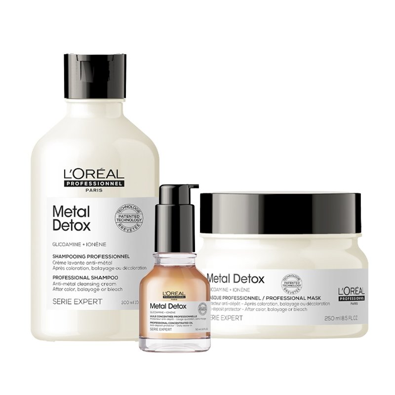 Loreal Metal Detox szampon 300 ml + maska 250 ml + olejek 50 ml | Sklep ...